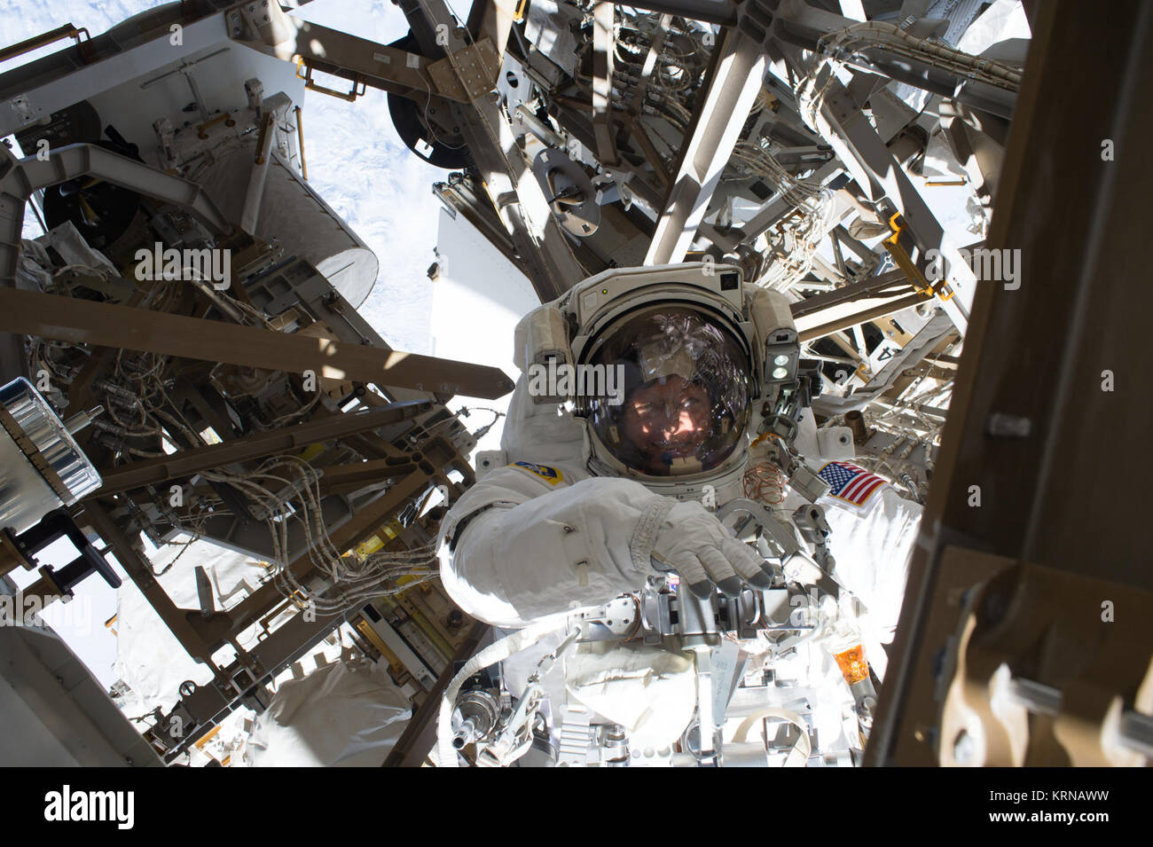 ISS-50 EVA-1 (c) Peggy Whitson Stock Photo - Alamy