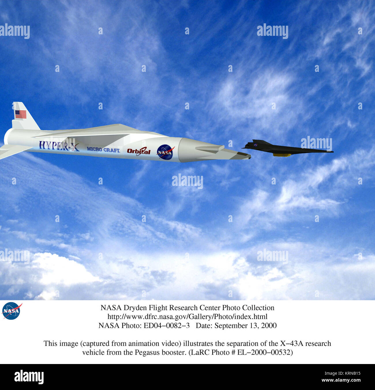 X-43A Illustrated Image Stock Photo - Alamy