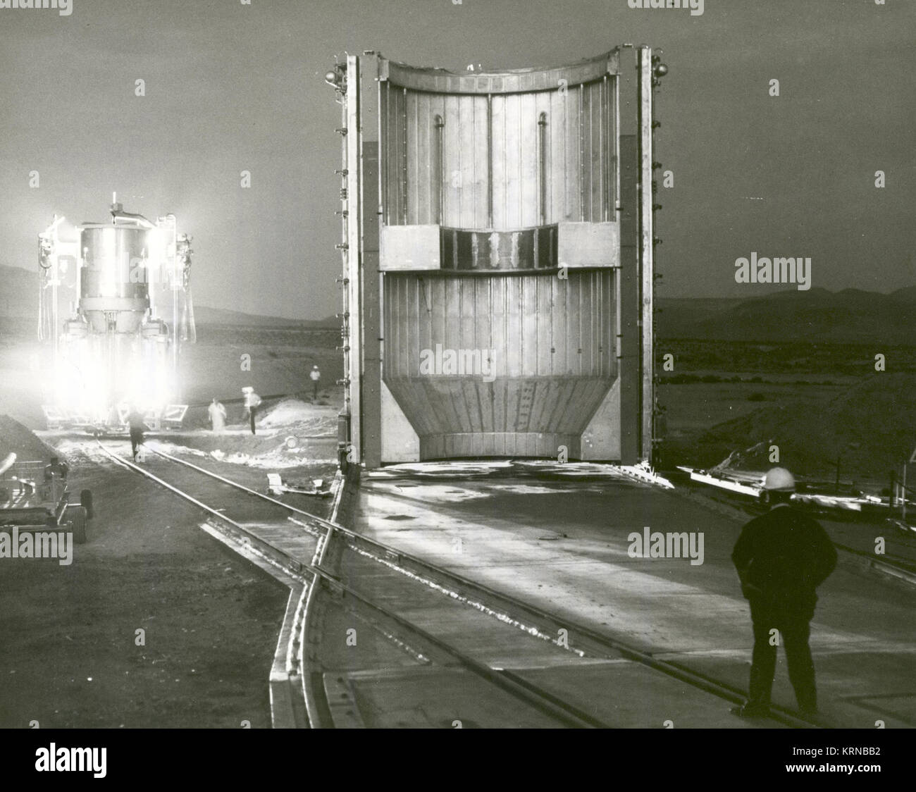 NERVA XE nuclear rocket engine being transported to test stand - GPN ...