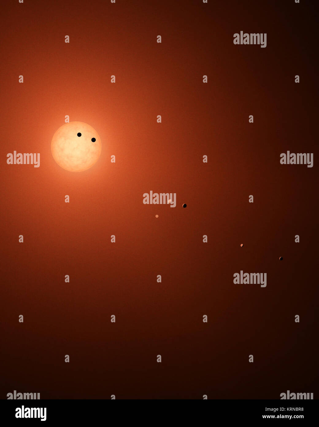 PIA21429 - Transit Illustration of TRAPPIST-1 Stock Photo - Alamy