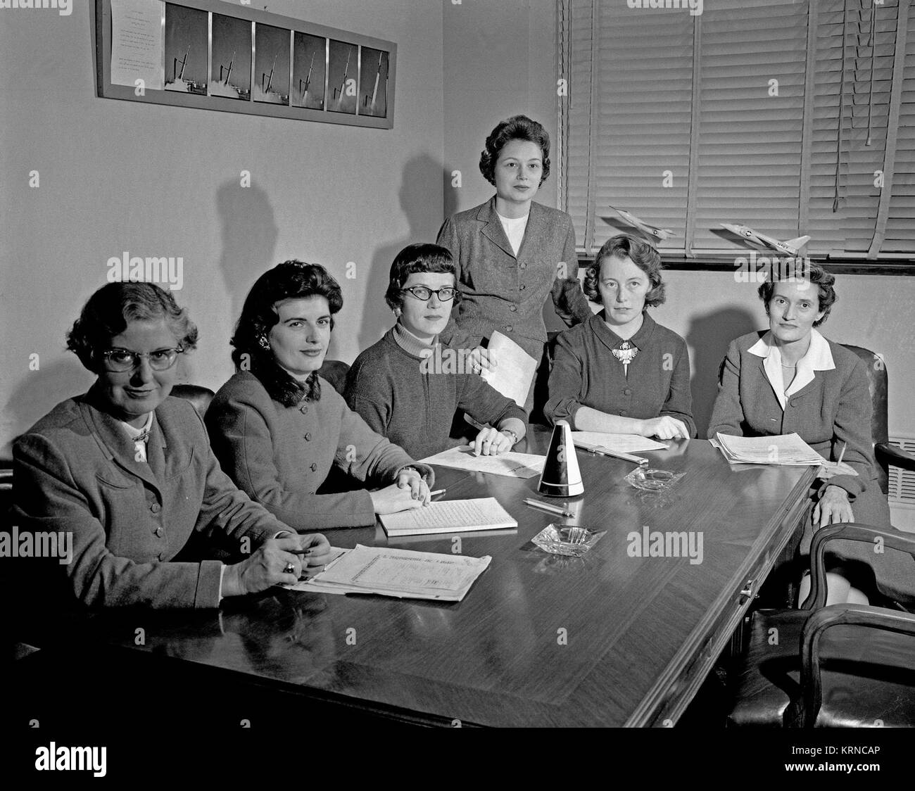NASA human computers - Women at NASA 1959 from left - Lucille Coltrane ...
