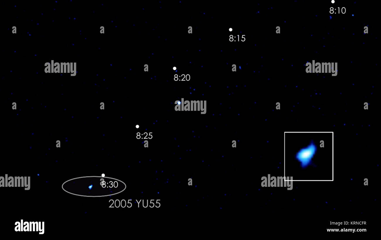 NASA's Swift Satellite Captures Asteroid 2005 YU55 Flyby Stock Photo ...