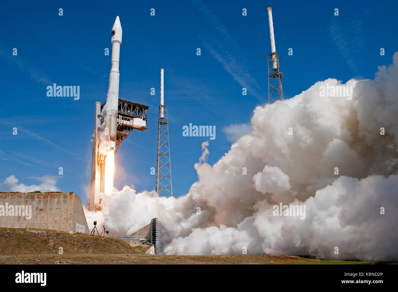 With blue sky for a background, the Orbital ATK Cygnus pressurized ...