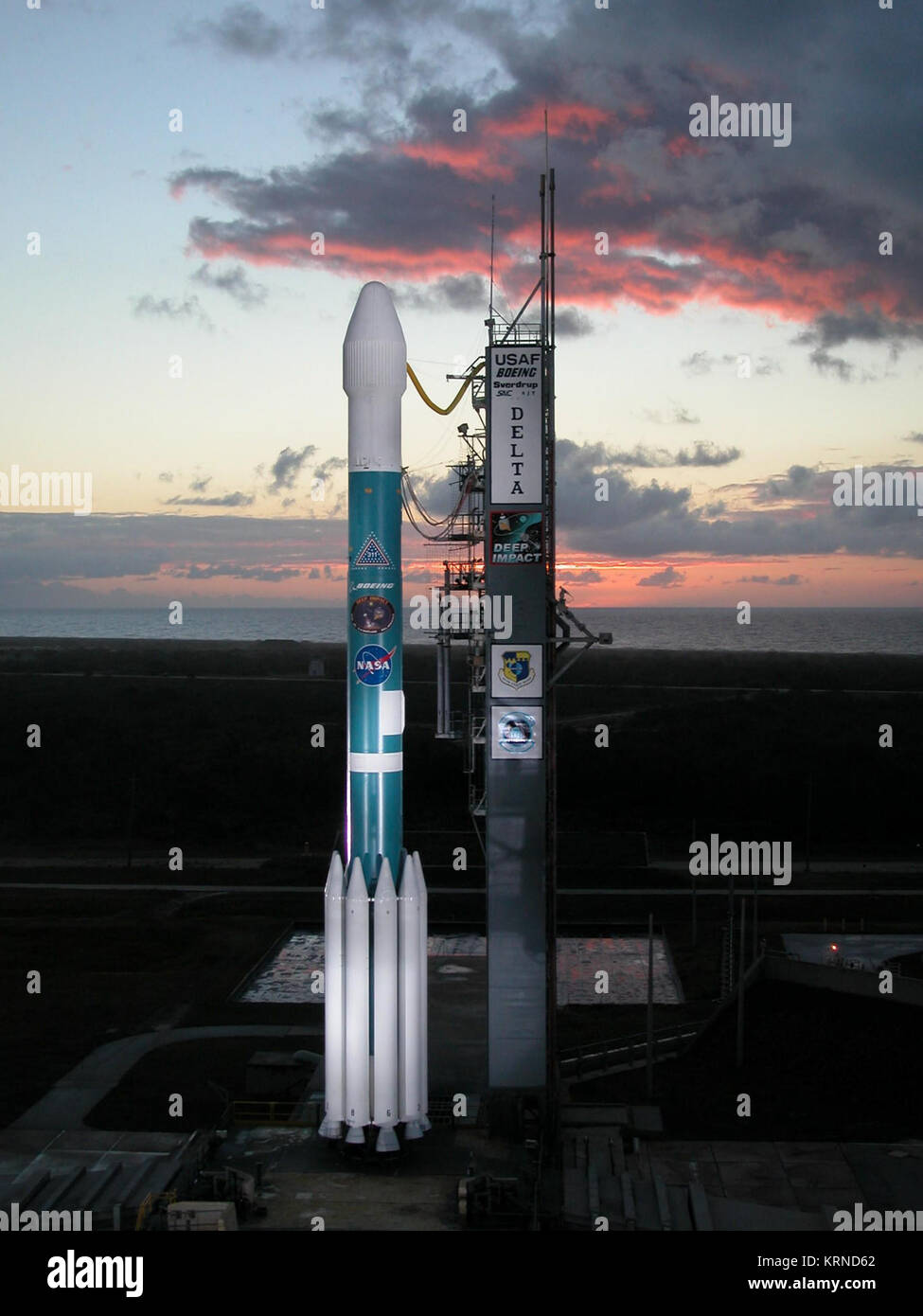 Delta II carrying Deep Impact (PIA07292 Stock Photo - Alamy