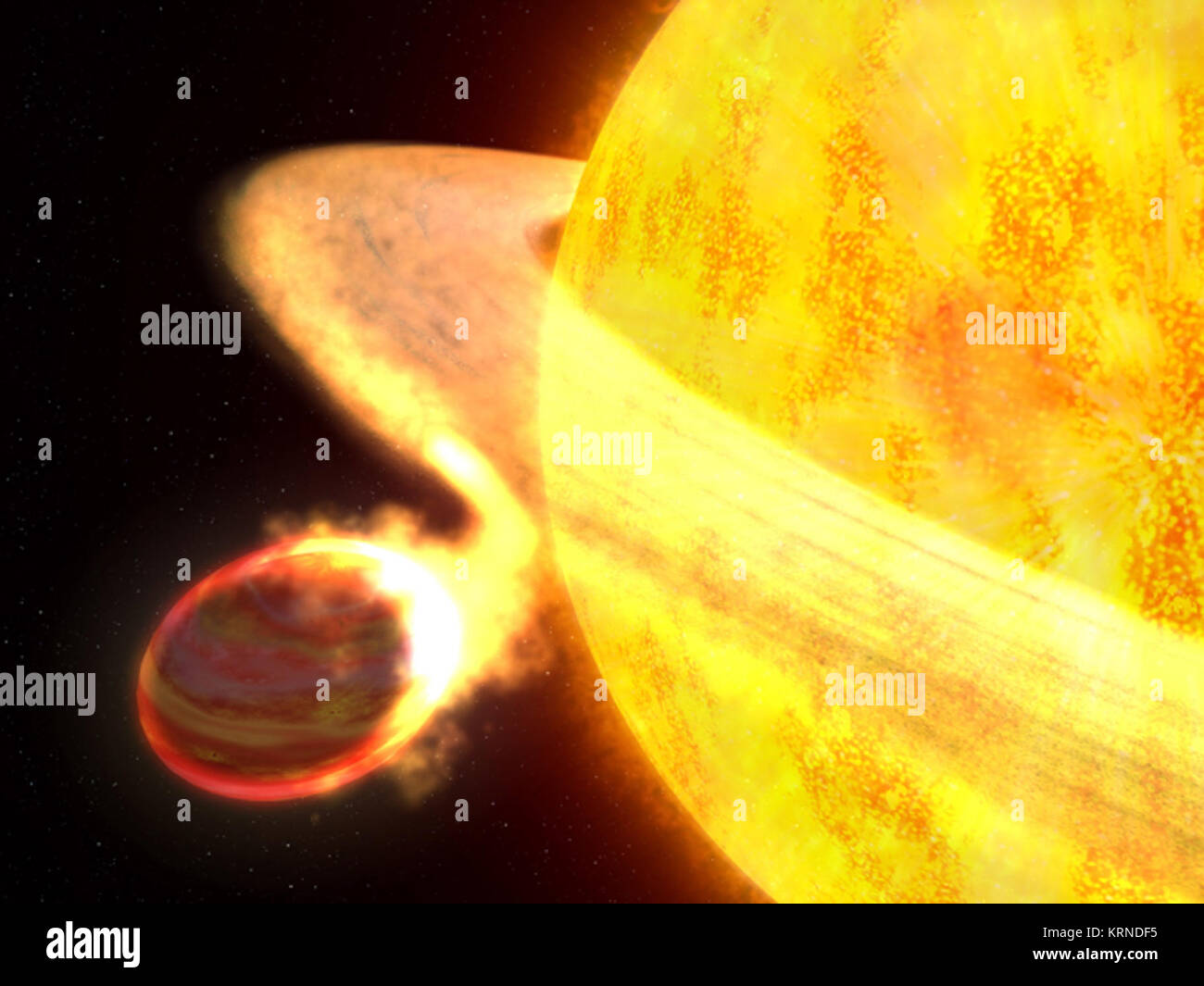 Artist27s concept of the exoplanet WASP-12b Stock Photo - Alamy
