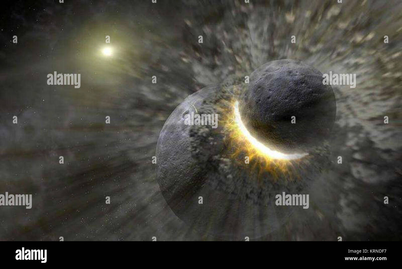Artist27s impression of colliding planets hypothesis for KIC 8462852 ...