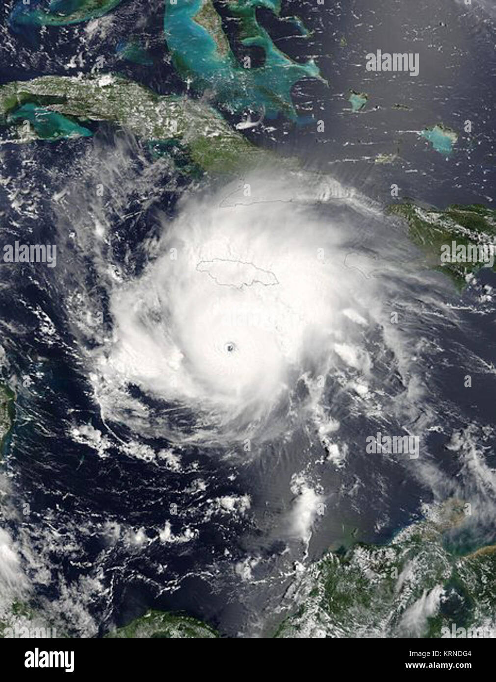 Hurricane Emily 16 july 2005 1545Z Stock Photo - Alamy