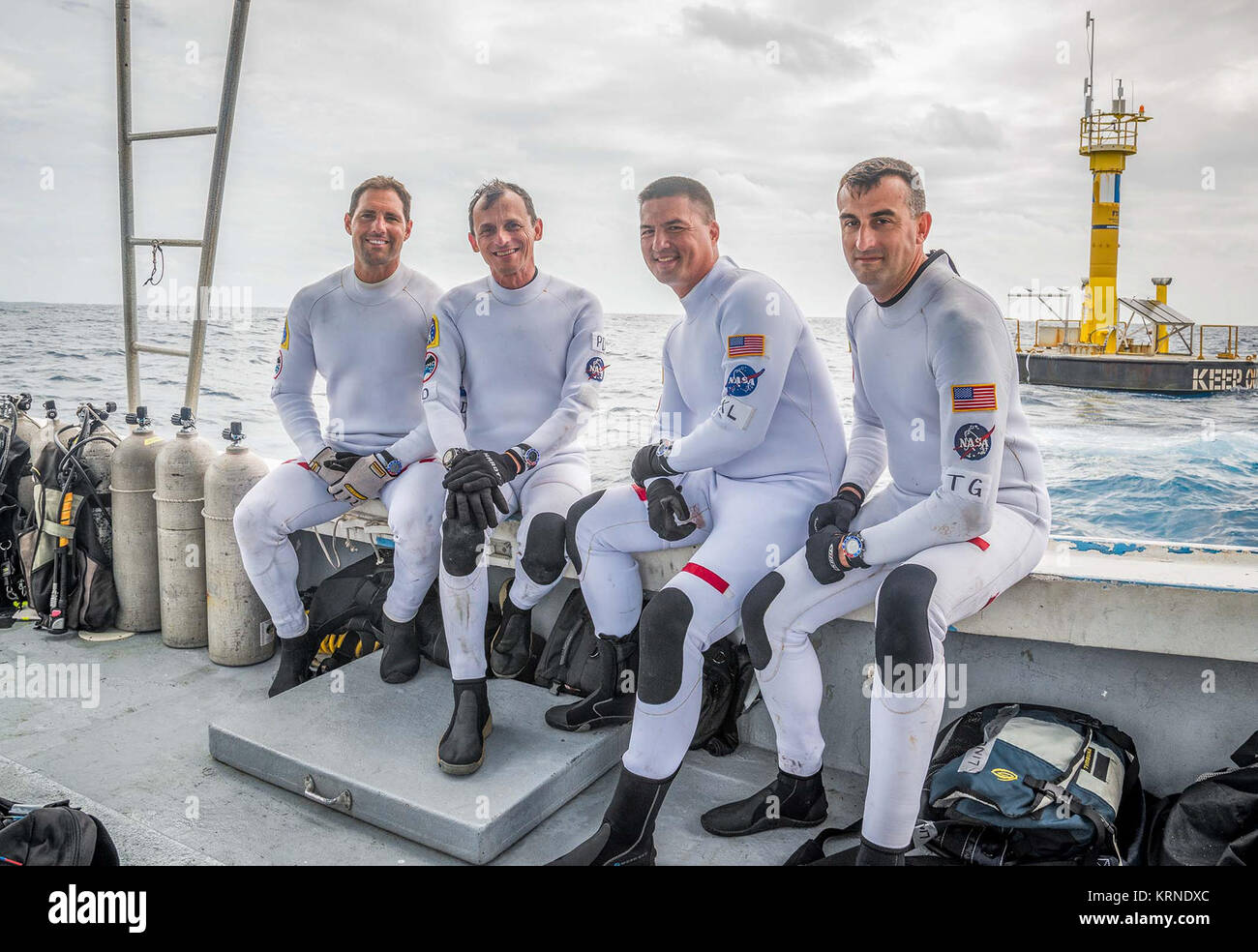 NEEMO 22 Aquanaut Crew prior the mission Stock Photo - Alamy