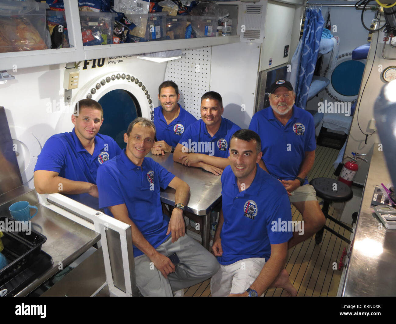 NASA NEEMO 22 Aquanaut Crew inside Stock Photo - Alamy