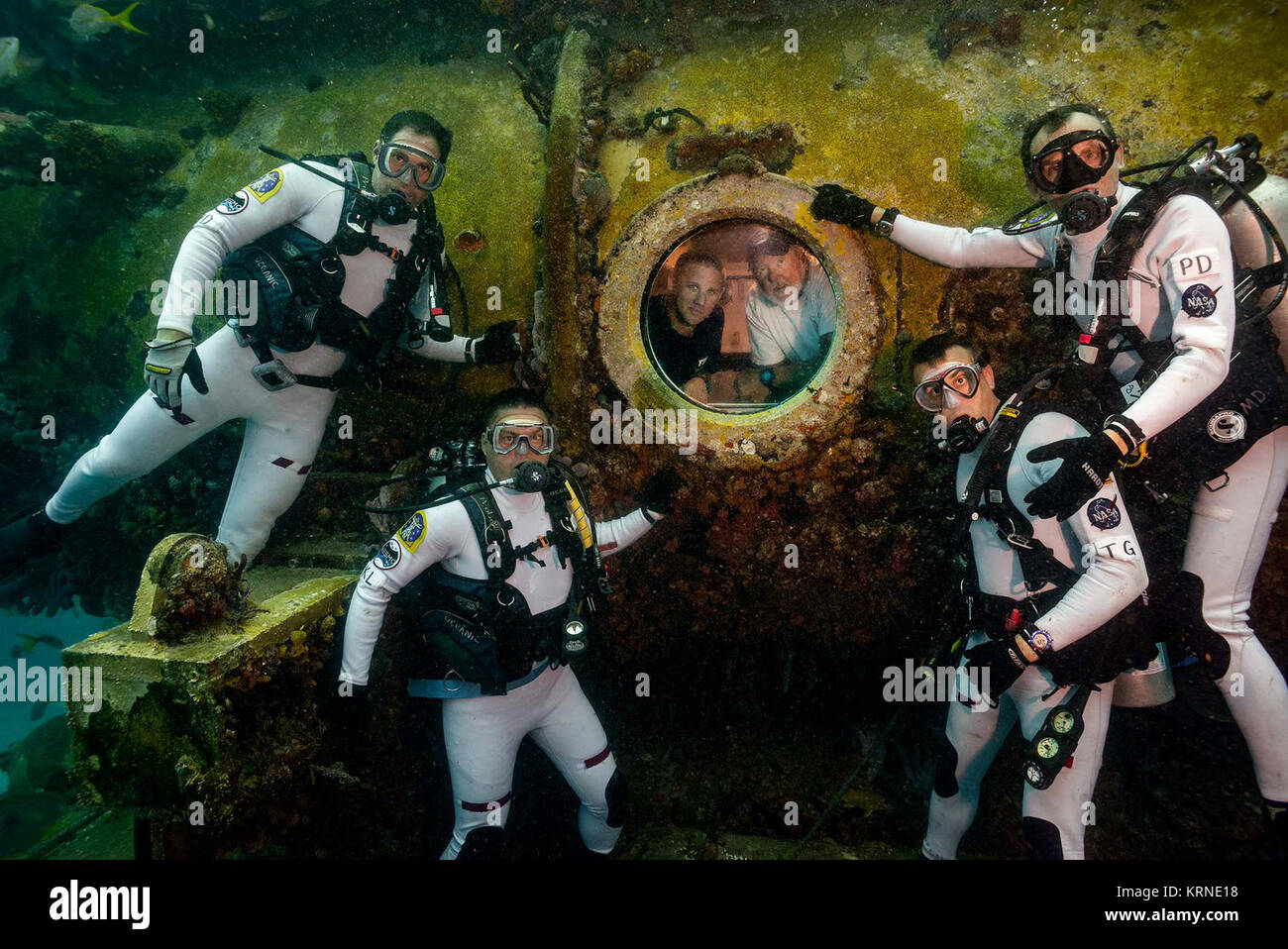 NASA NEEMO 22 Aquanaut Crew Stock Photo - Alamy