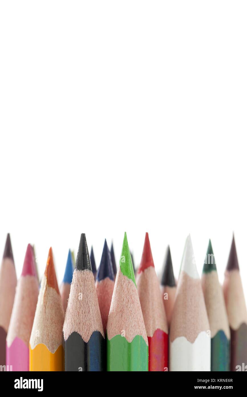 cropped image of color pencils Stock Photo - Alamy