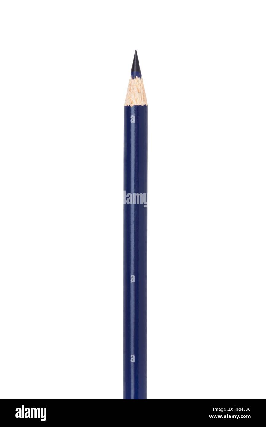 cropped shot of a blue color crayon over white Stock Photo - Alamy