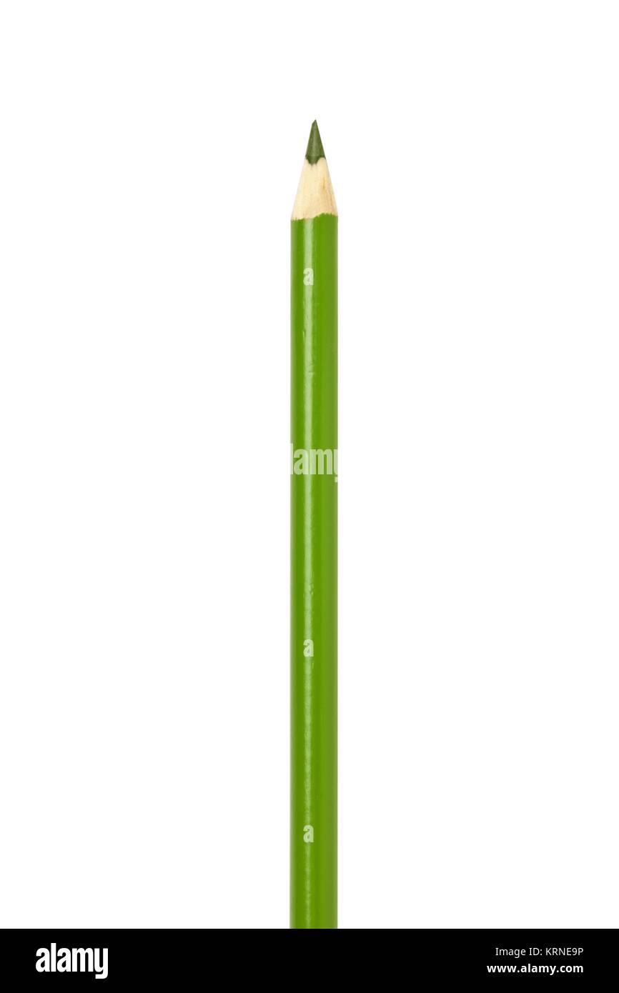 cropped view of a green color pencil Stock Photo - Alamy