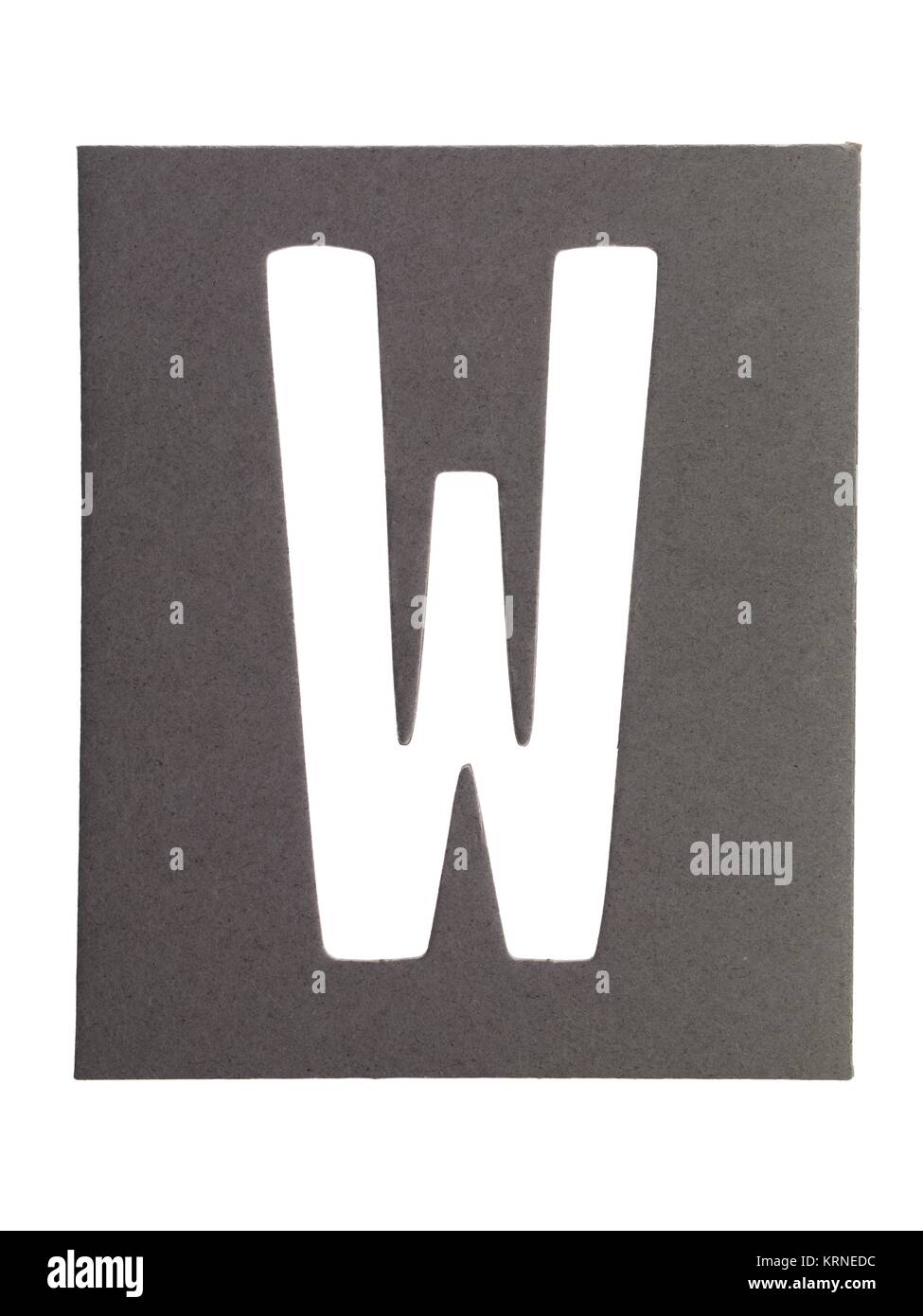 cut out letter w Stock Photo - Alamy