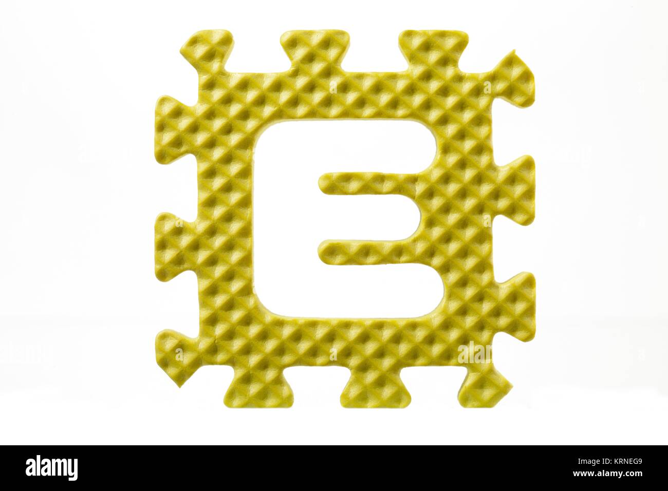 detached letter e on a rubber puzzle Stock Photo - Alamy