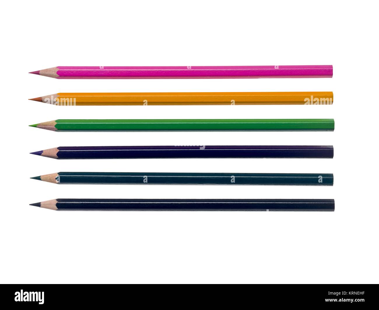 Close up pencils different Cut Out Stock Images & Pictures - Alamy