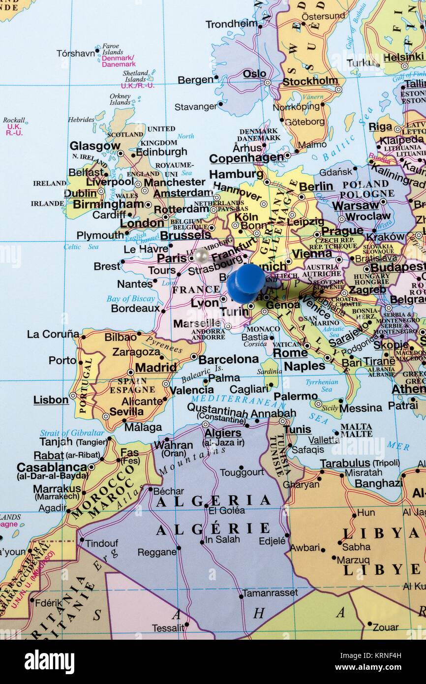 Gps map france hi-res stock photography and images - Alamy