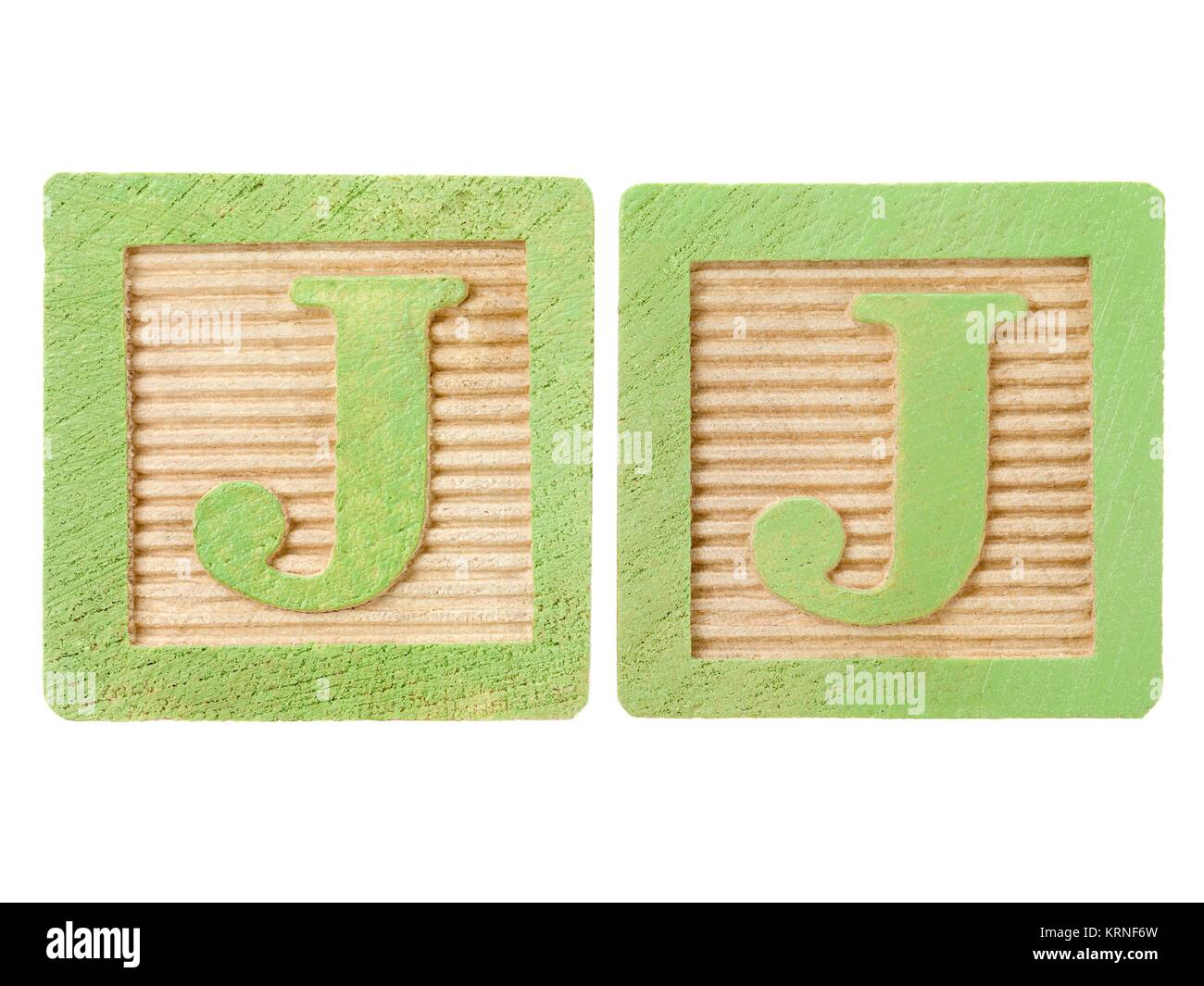 Wood blocks in green Cut Out Stock Images & Pictures - Alamy