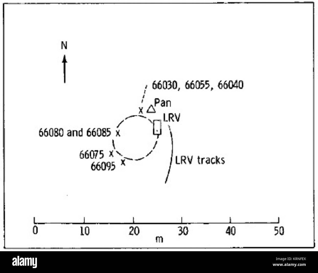 Apollo 16 PSR Figure 6-44 Planimetric map of Station 6 Stock Photo - Alamy