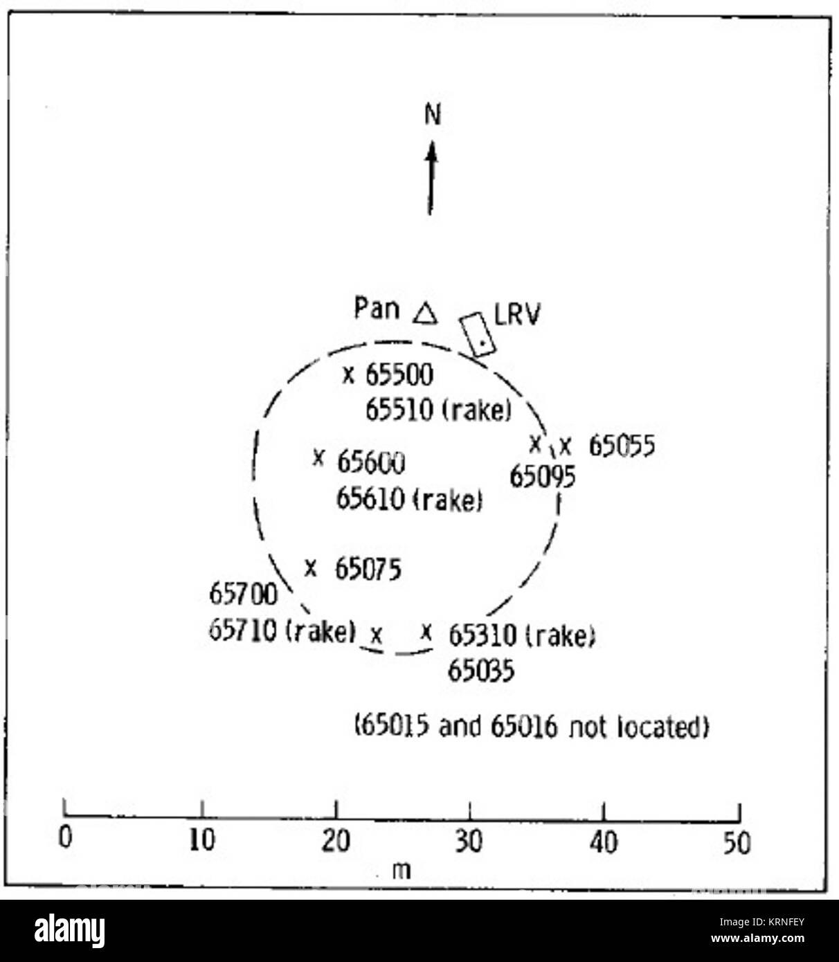 Apollo 16 PSR Figure 6-41 Planimetric map of Station 5 Stock Photo - Alamy