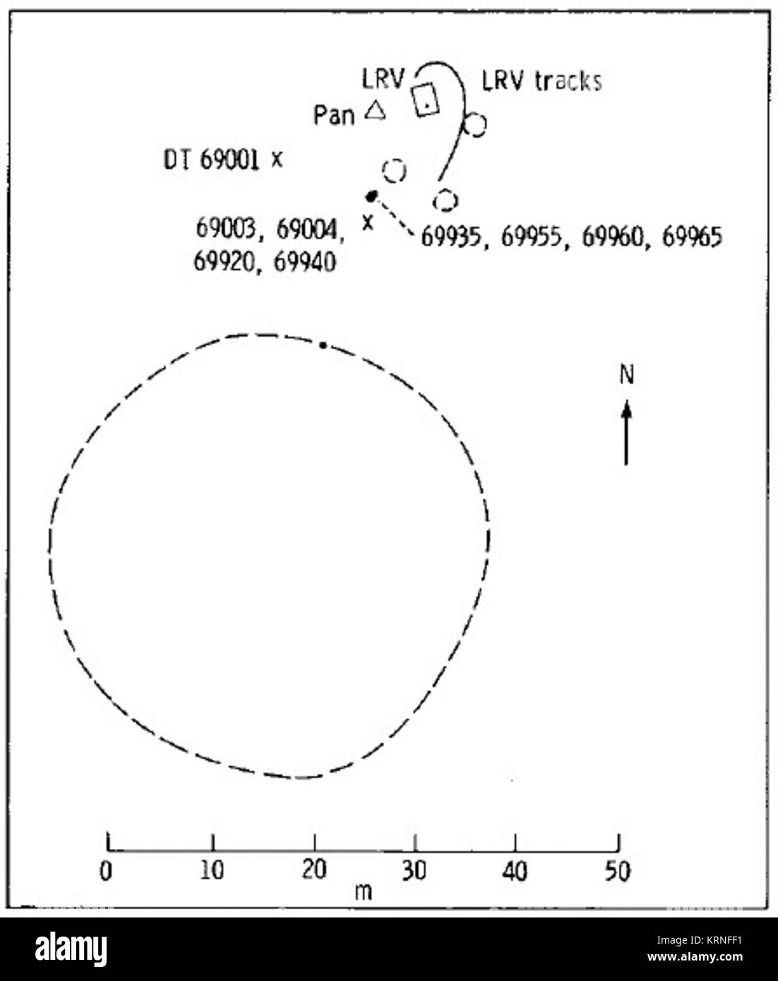 Apollo 16 PSR Figure 6-49 Planimetric map of Station 9 Stock Photo - Alamy