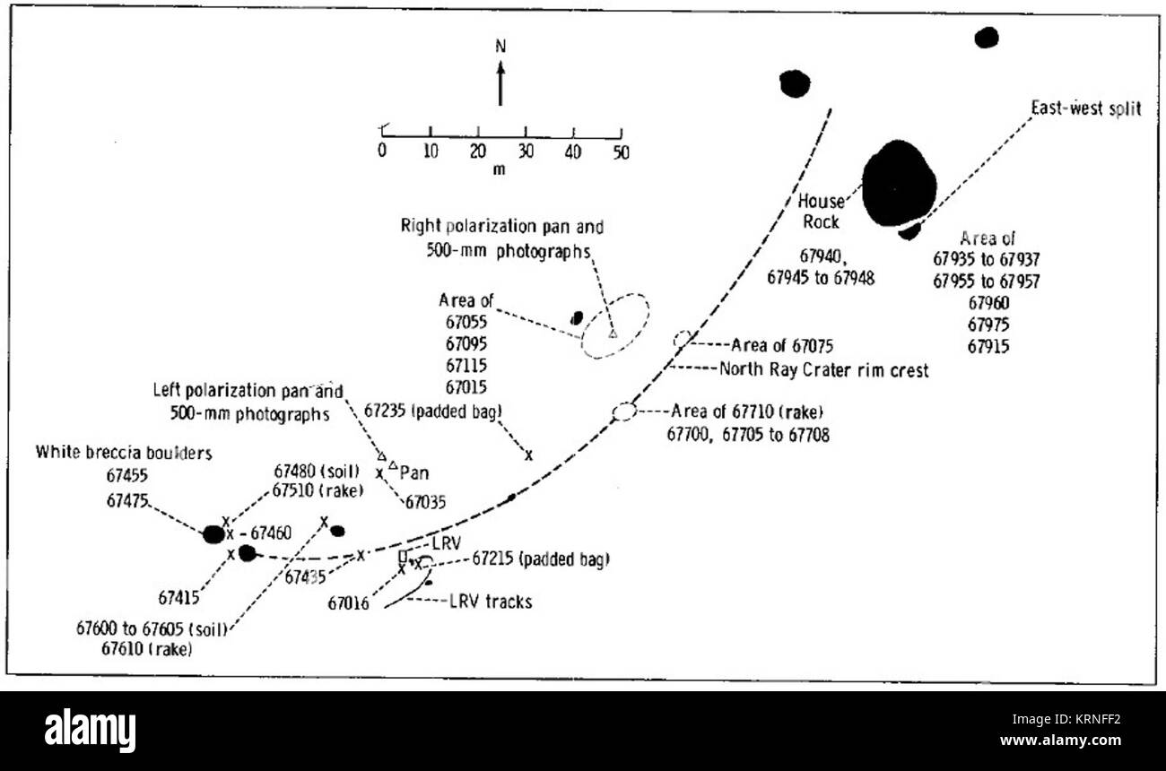 Apollo 16 PSR Figure 6-65 Planimetric map of Station 11 Stock Photo - Alamy
