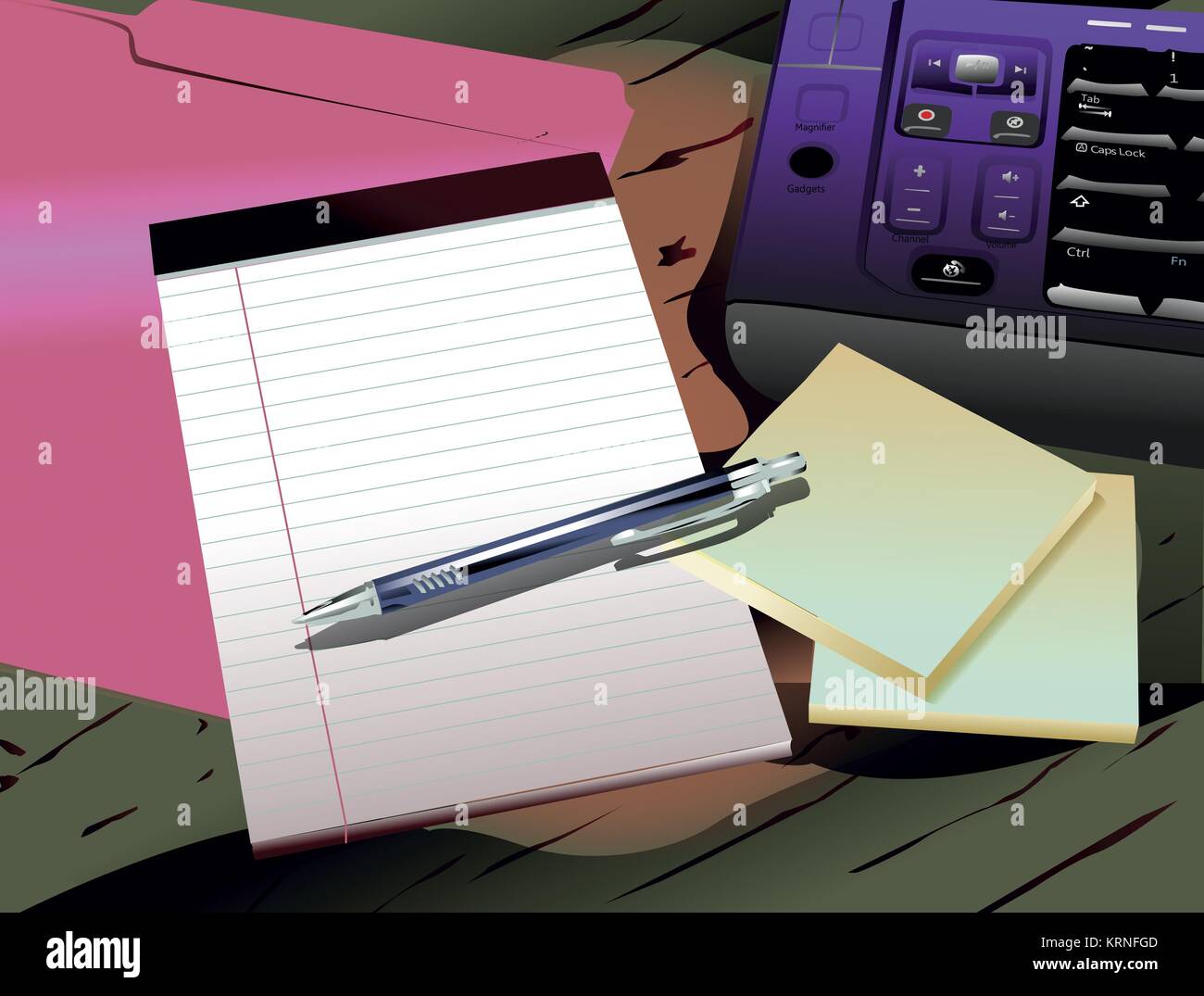 laptop with folder and paper Stock Photo - Alamy