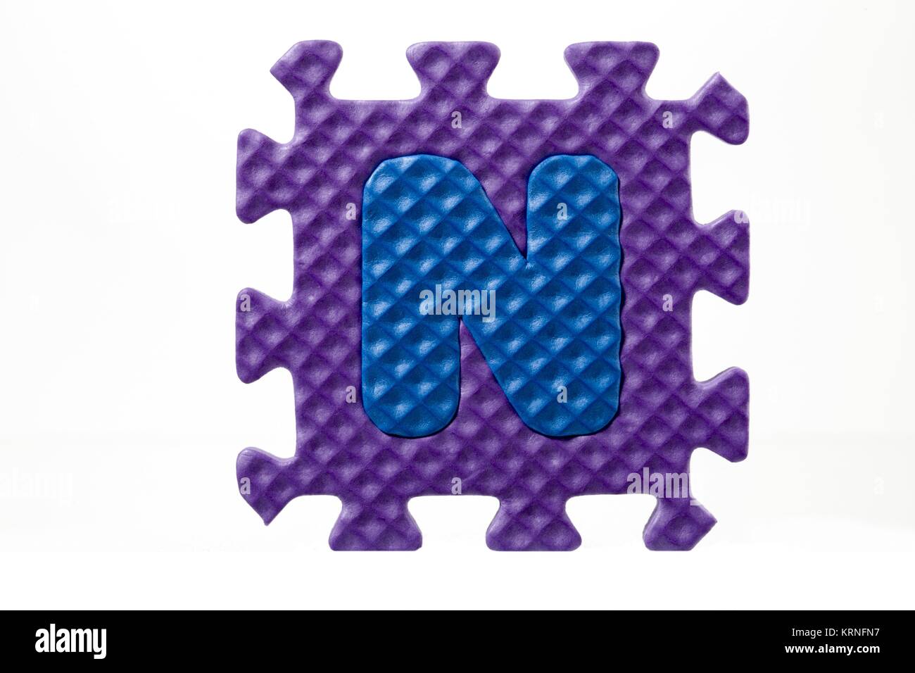 letter n rubber puzzle Stock Photo - Alamy