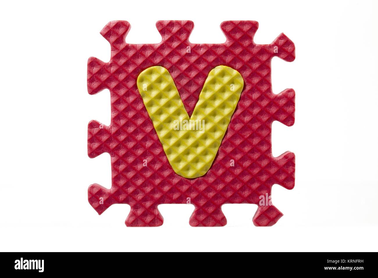 letter v rubber puzzle Stock Photo - Alamy