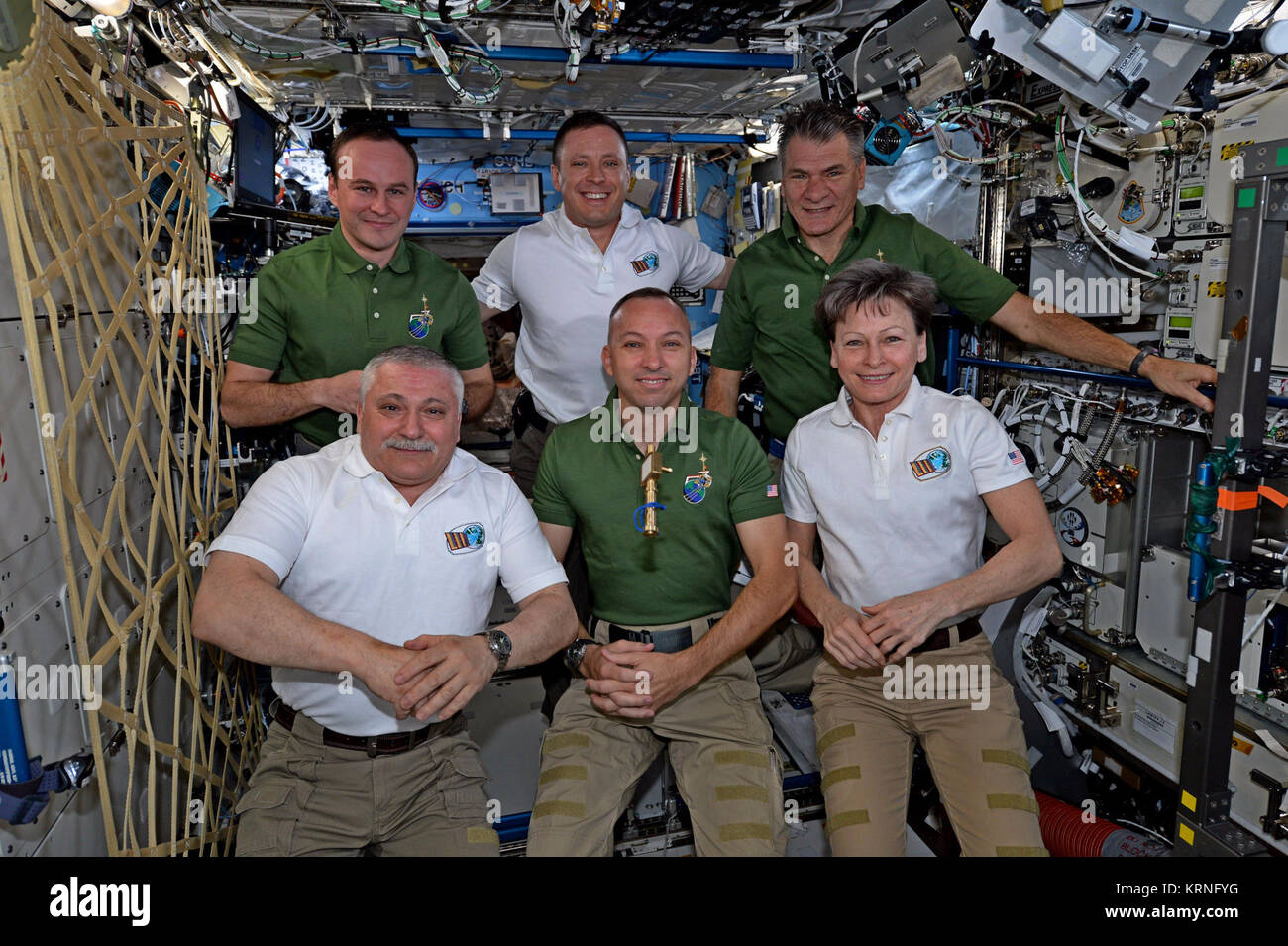 Expedition 52 crew during the change of command Stock Photo - Alamy