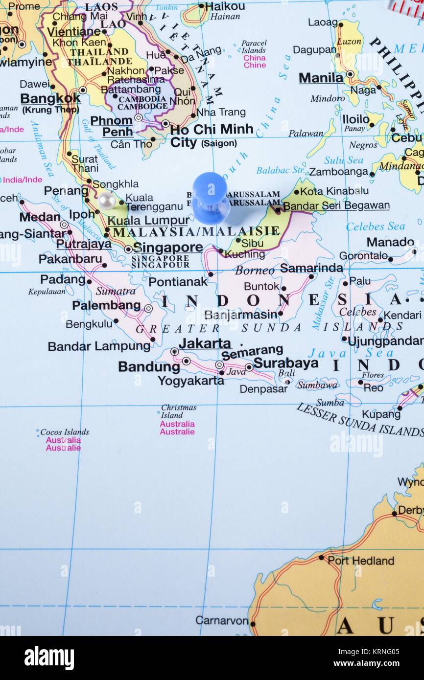 Map malaysia pin country hi-res stock photography and images - Alamy