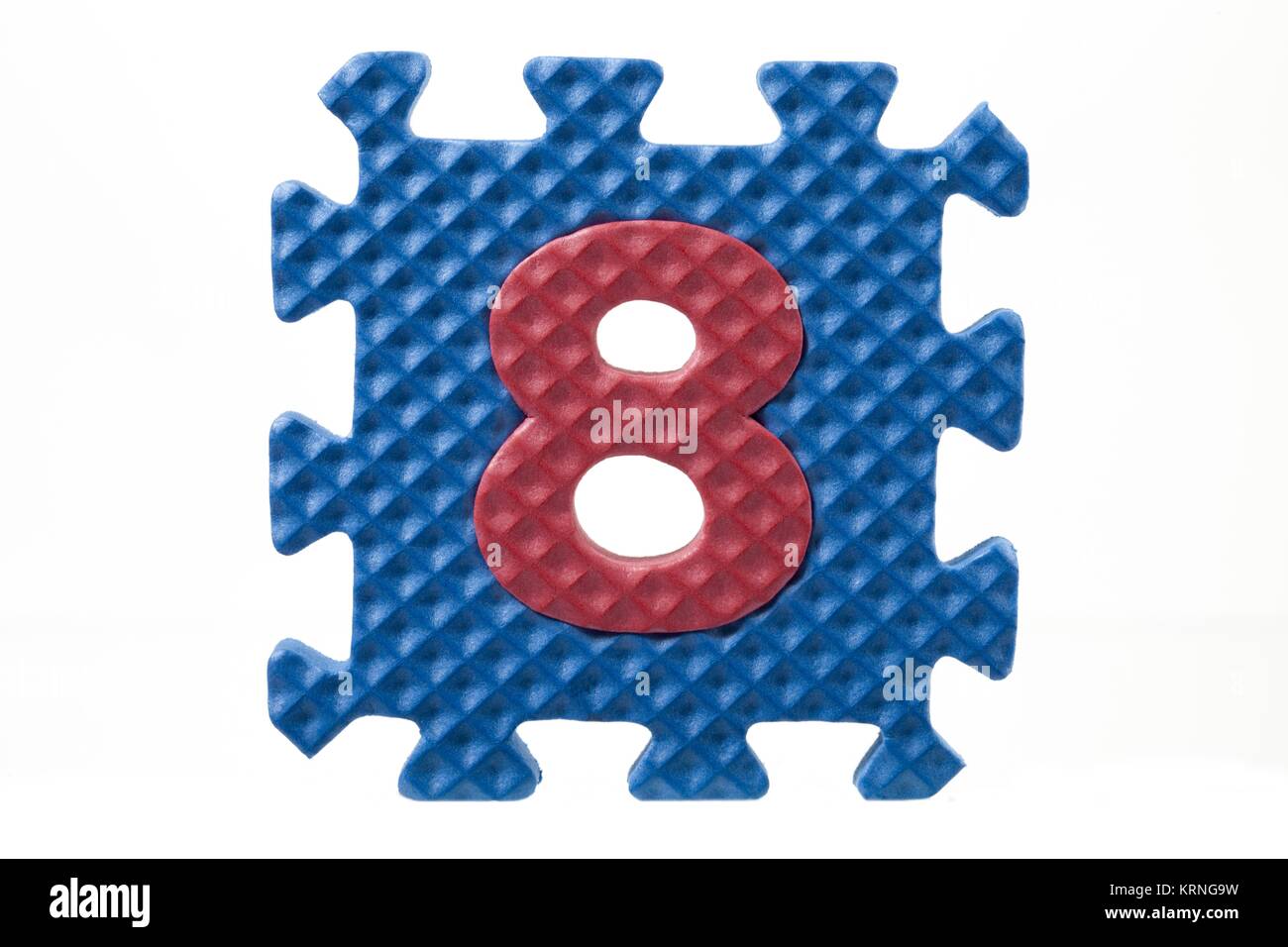 number eight rubber puzzle Stock Photo - Alamy
