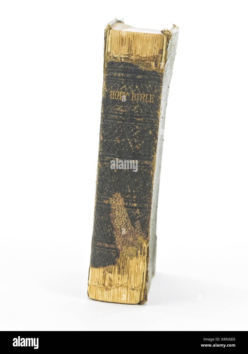 old Bible isolated on white Stock Photo - Alamy