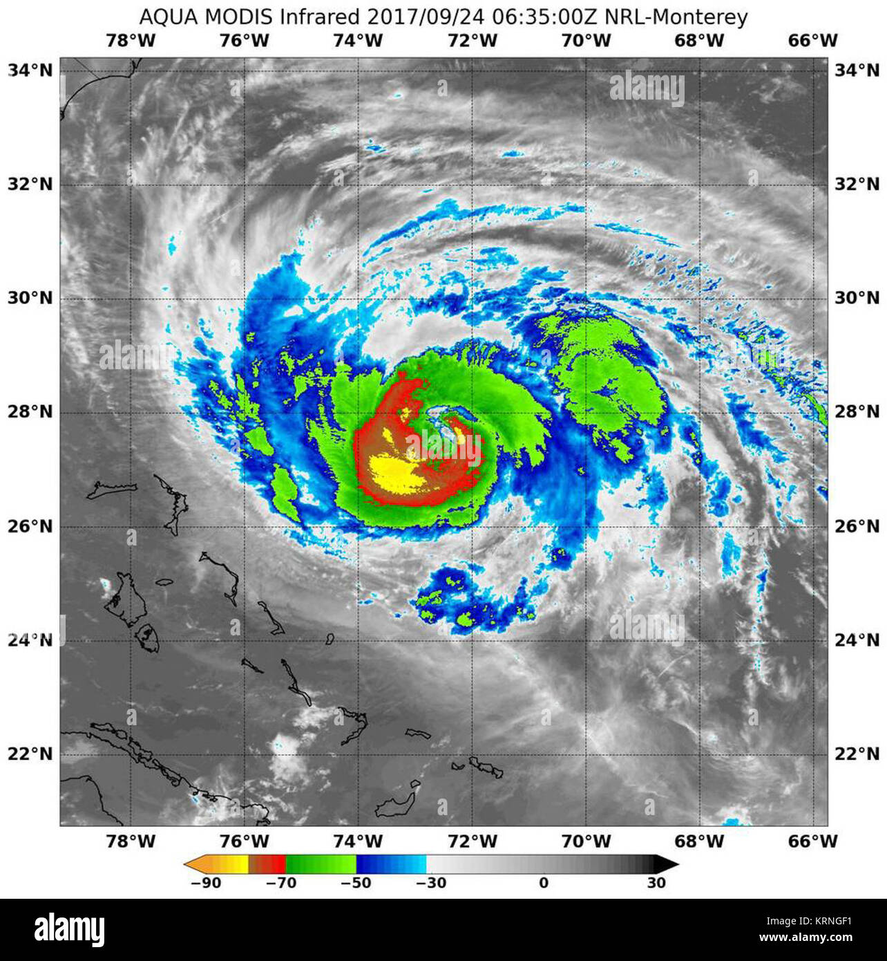 Maria 2017-09-24 0635Z Stock Photo - Alamy