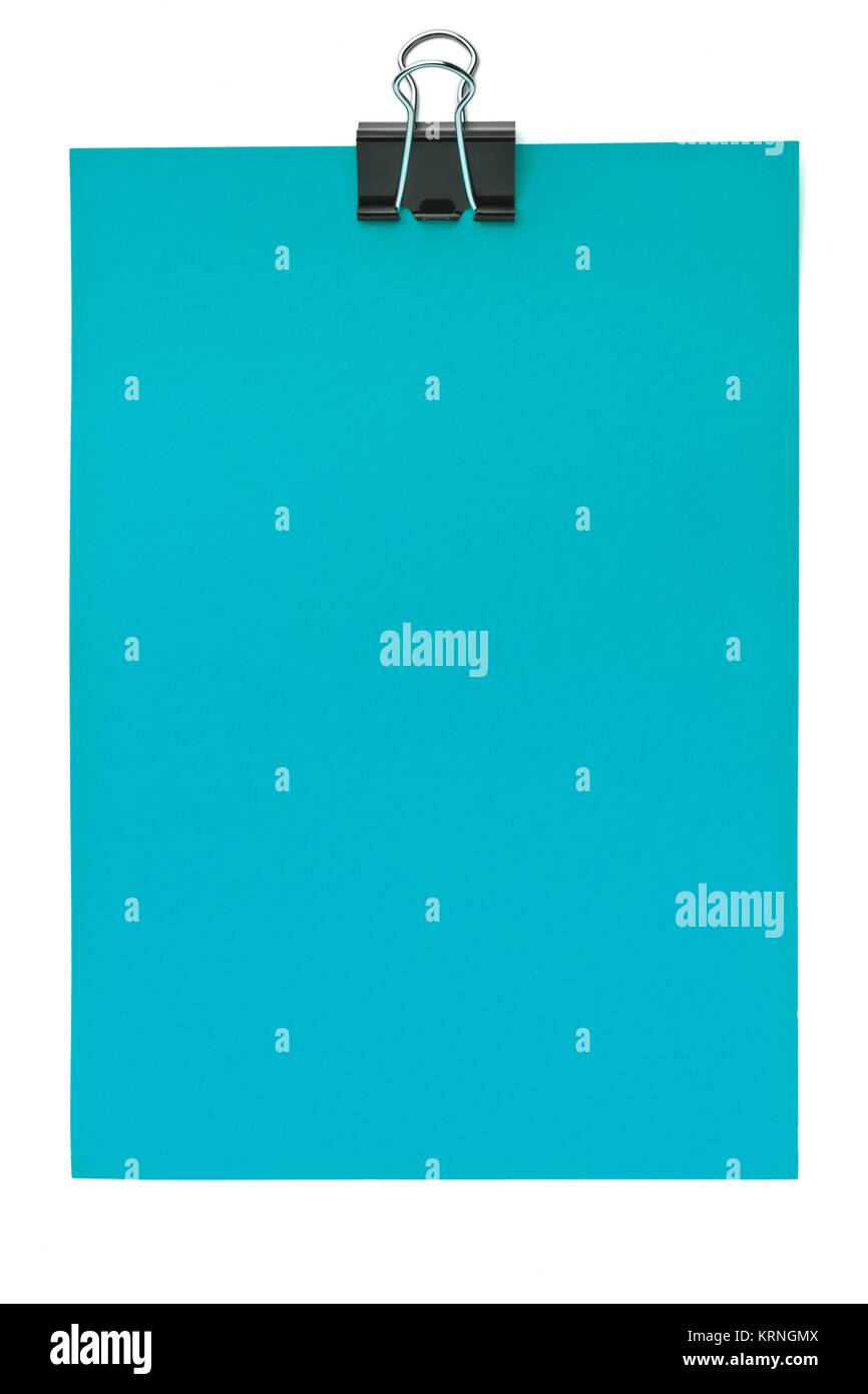 paper clip on blank paper Stock Photo - Alamy