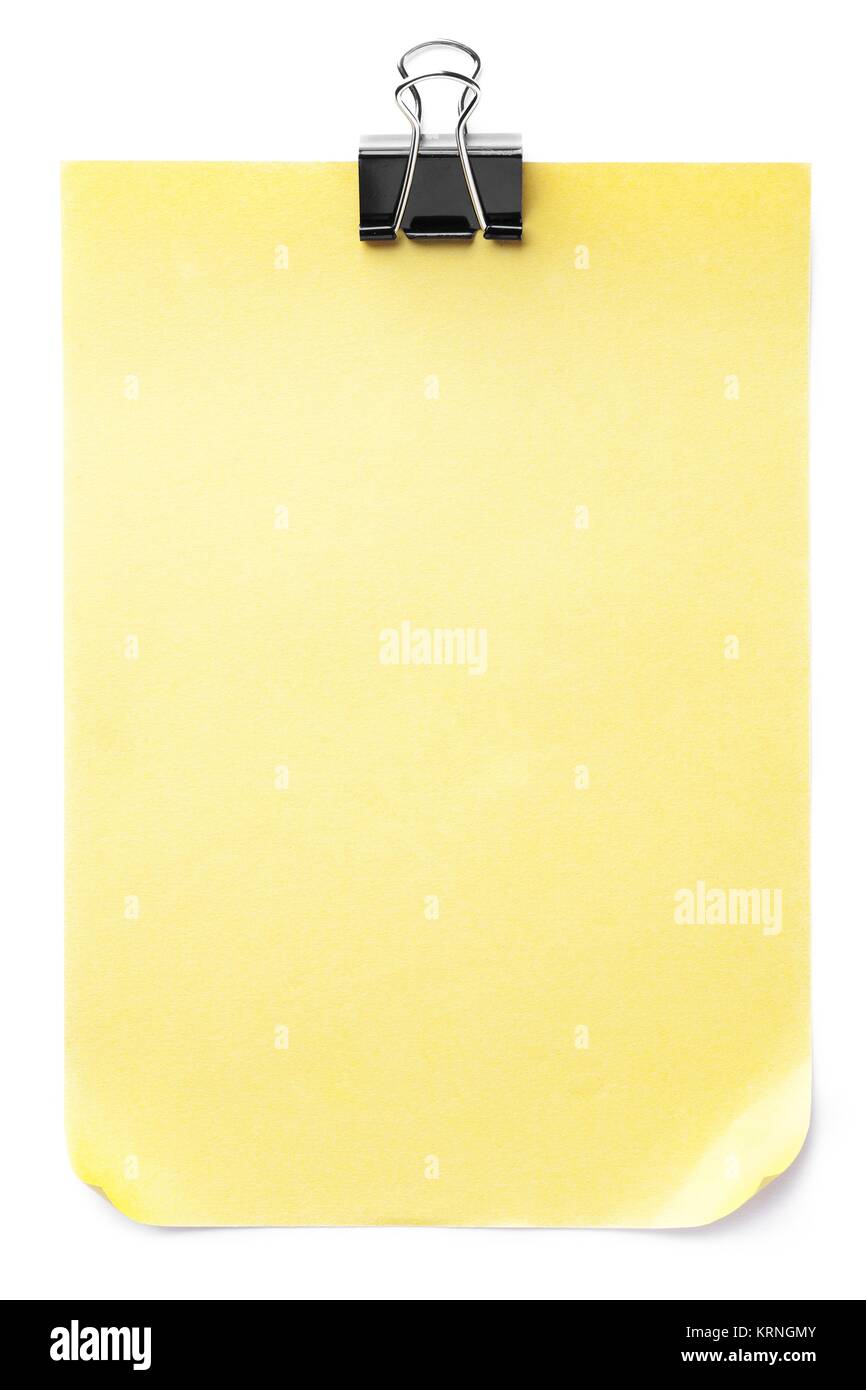 paper clip on note Stock Photo - Alamy