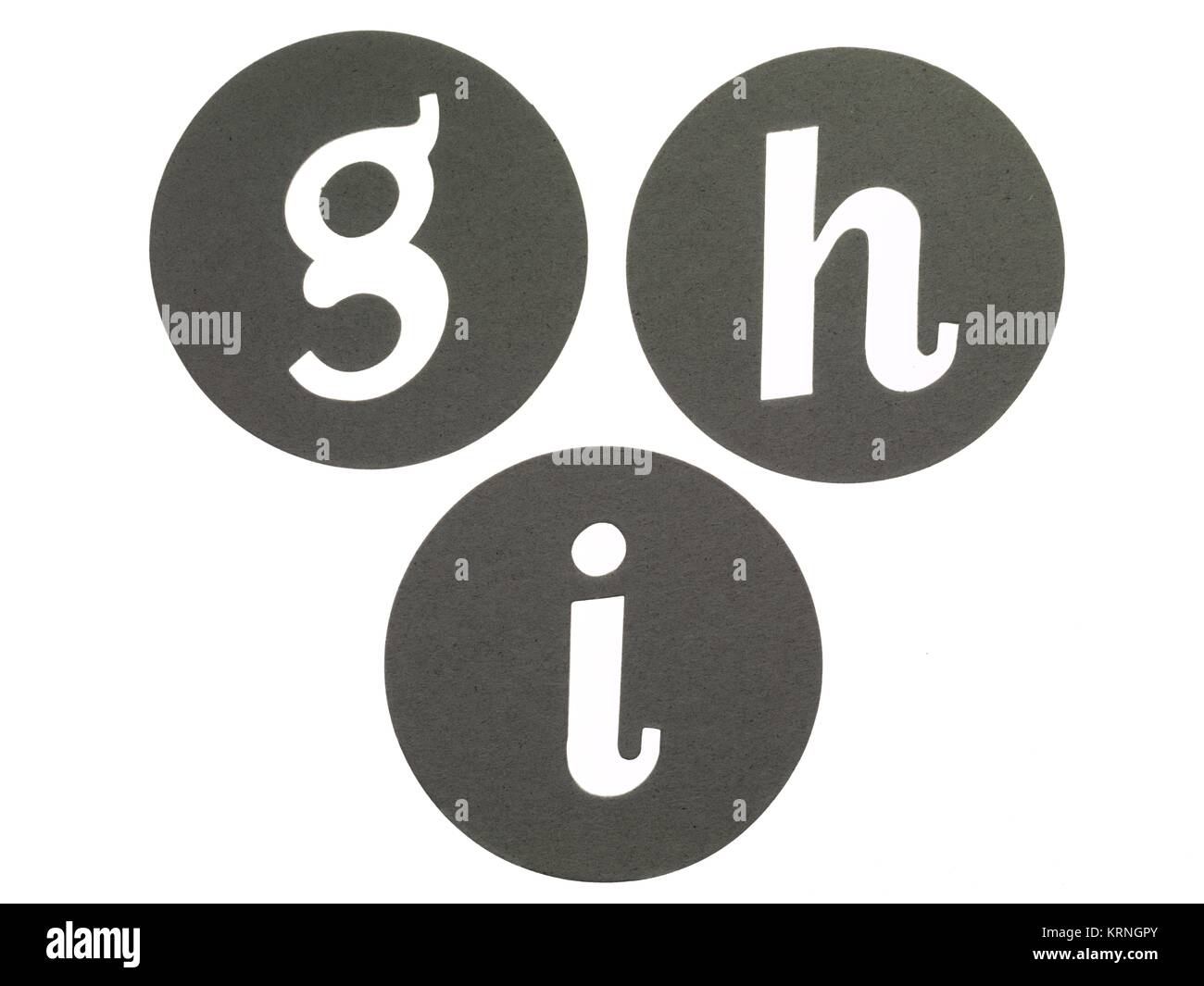 paper cut out with letters ghi Stock Photo - Alamy