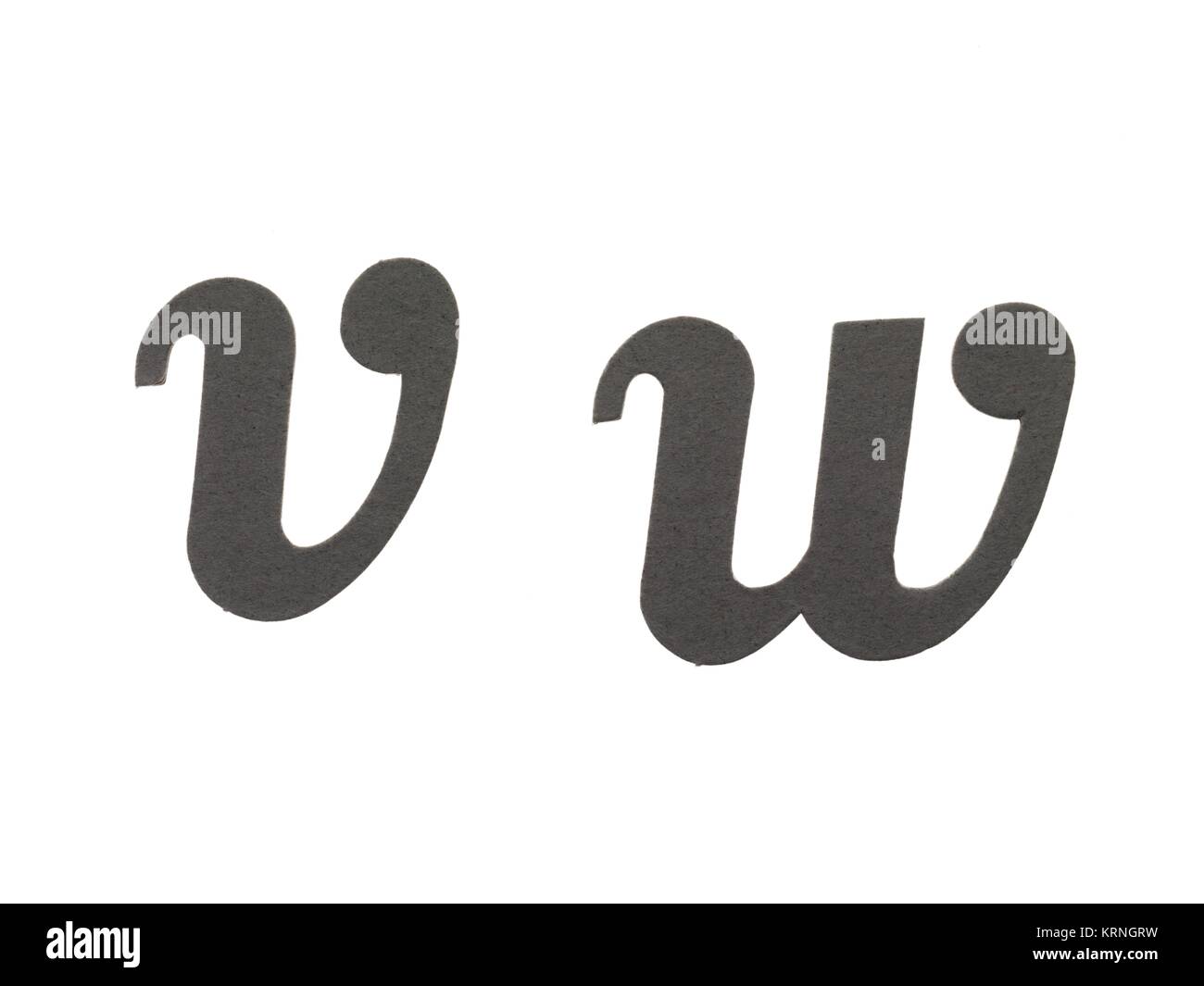 paper cut out with letters vw Stock Photo - Alamy