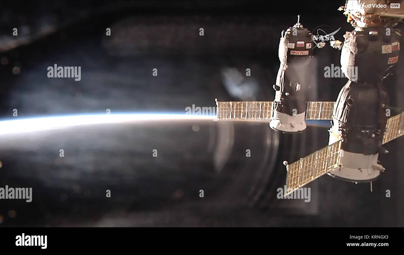 Progress MS-07 docking Stock Photo - Alamy
