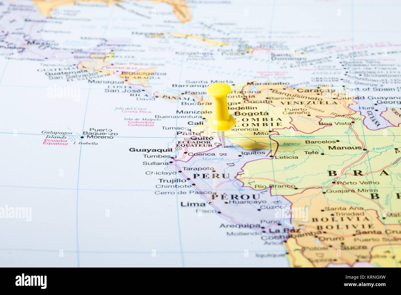 Pinned peru map hi-res stock photography and images - Alamy