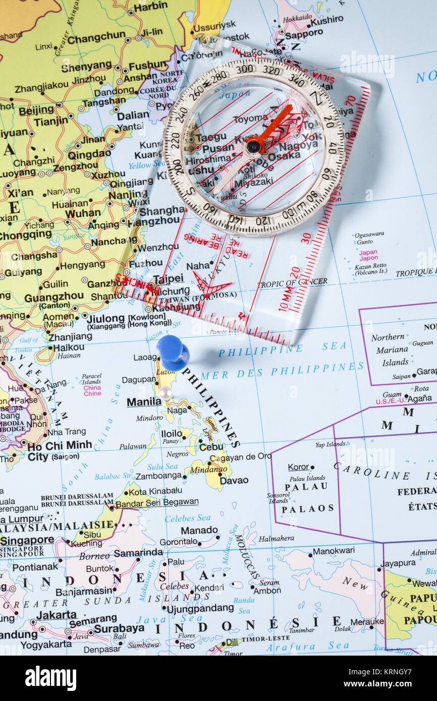 philippines on map Stock Photo - Alamy