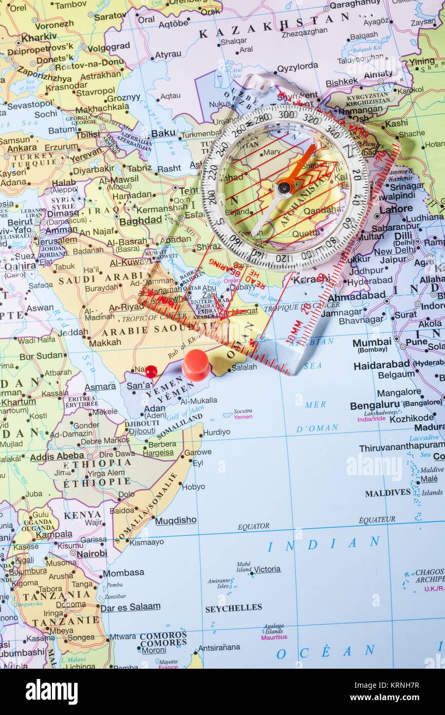 Map of sanaa hi-res stock photography and images - Alamy