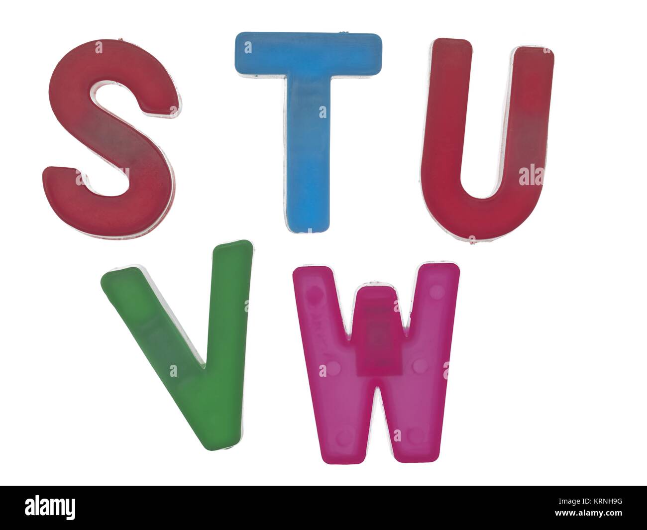 plastic alphabet letters stuvw Stock Photo - Alamy