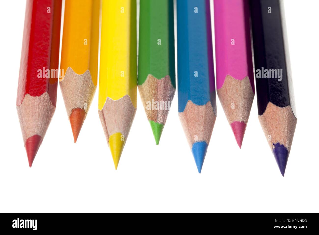 pointed crayon color pencils Stock Photo - Alamy