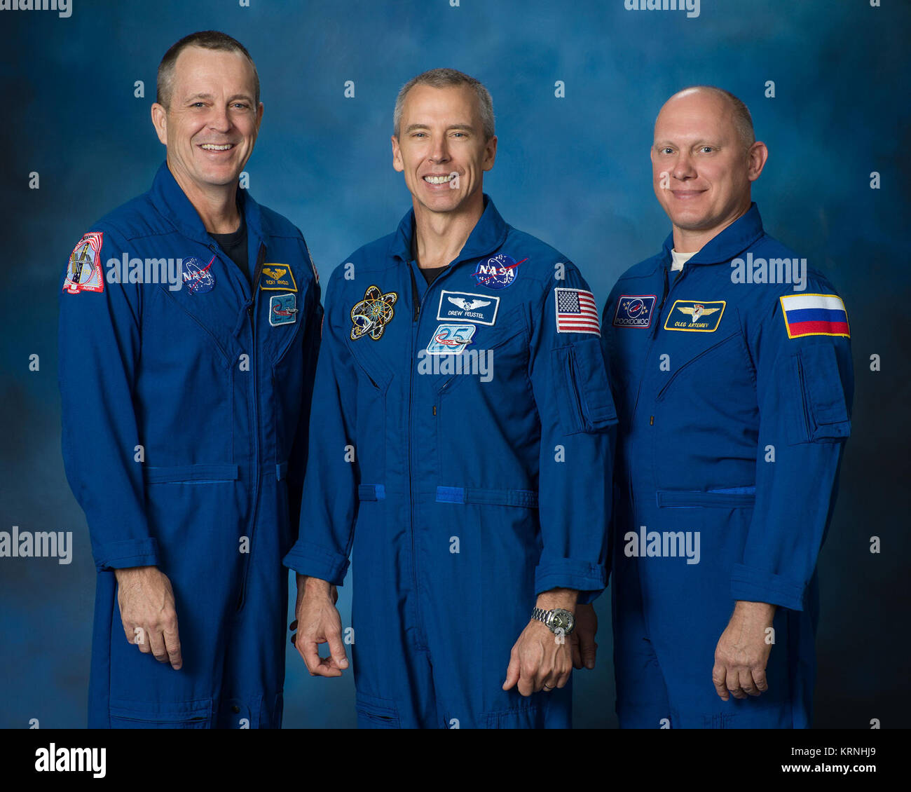 Soyuz MS-08 official crew portrait Stock Photo - Alamy