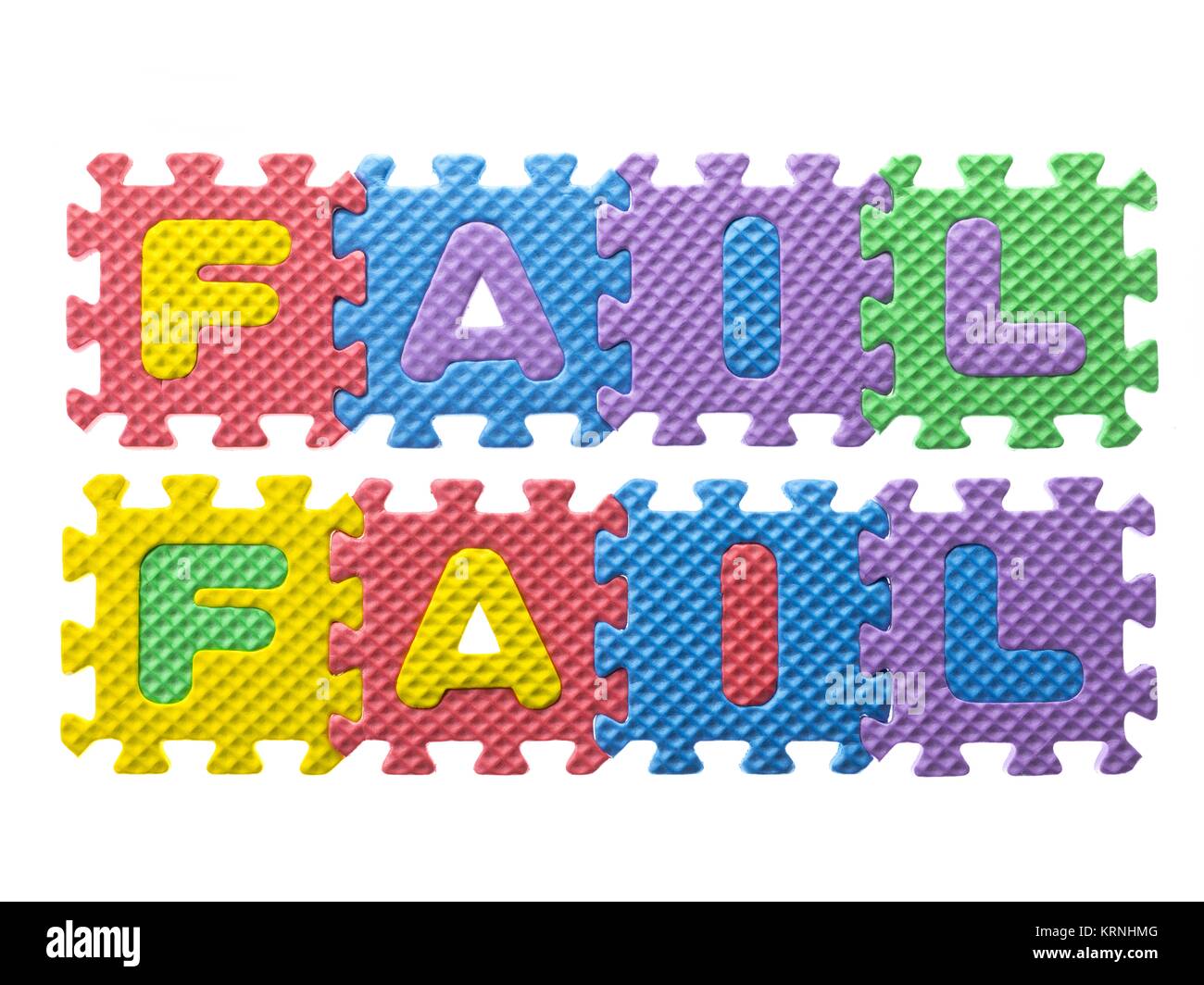 puzzle pieces forming word fail Stock Photo - Alamy