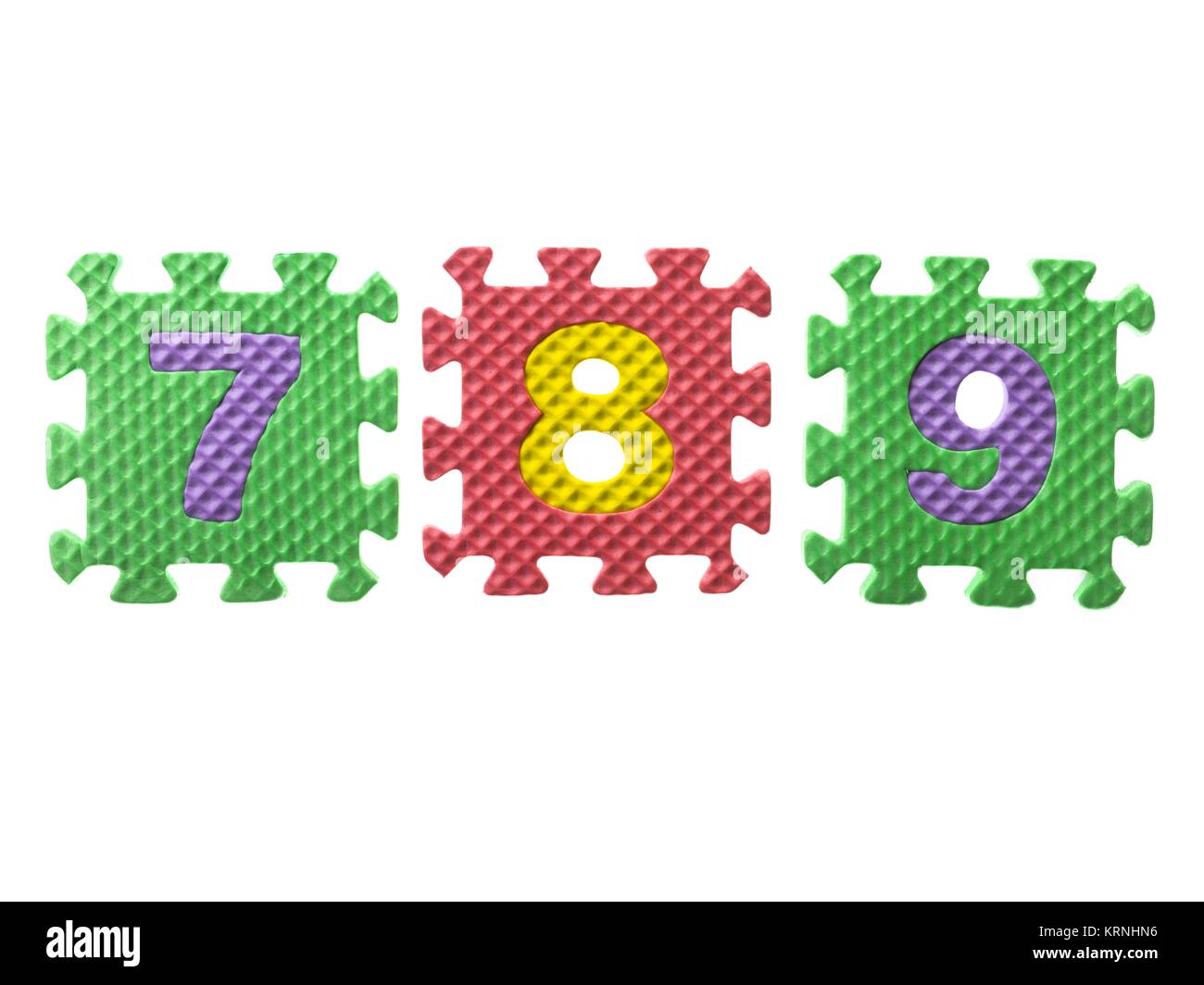 puzzle pieces with numbers Stock Photo - Alamy