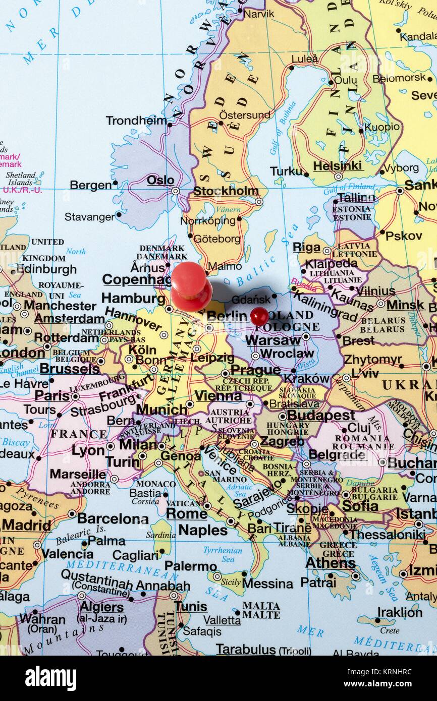 Germany map pin hi-res stock photography and images - Alamy