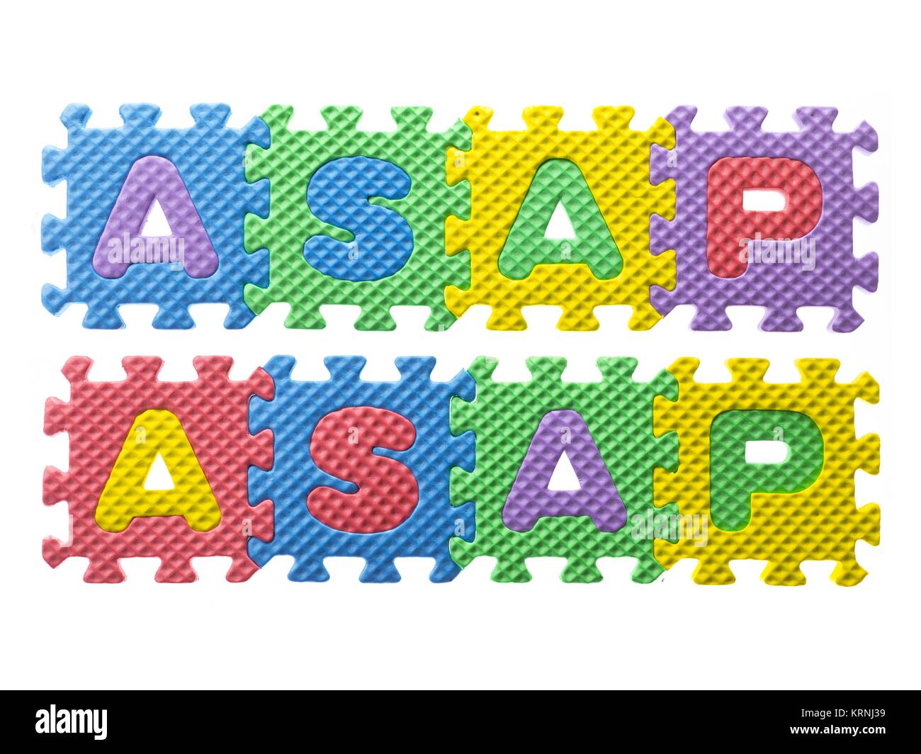 rubber puzzles with colorful alphabets Stock Photo - Alamy