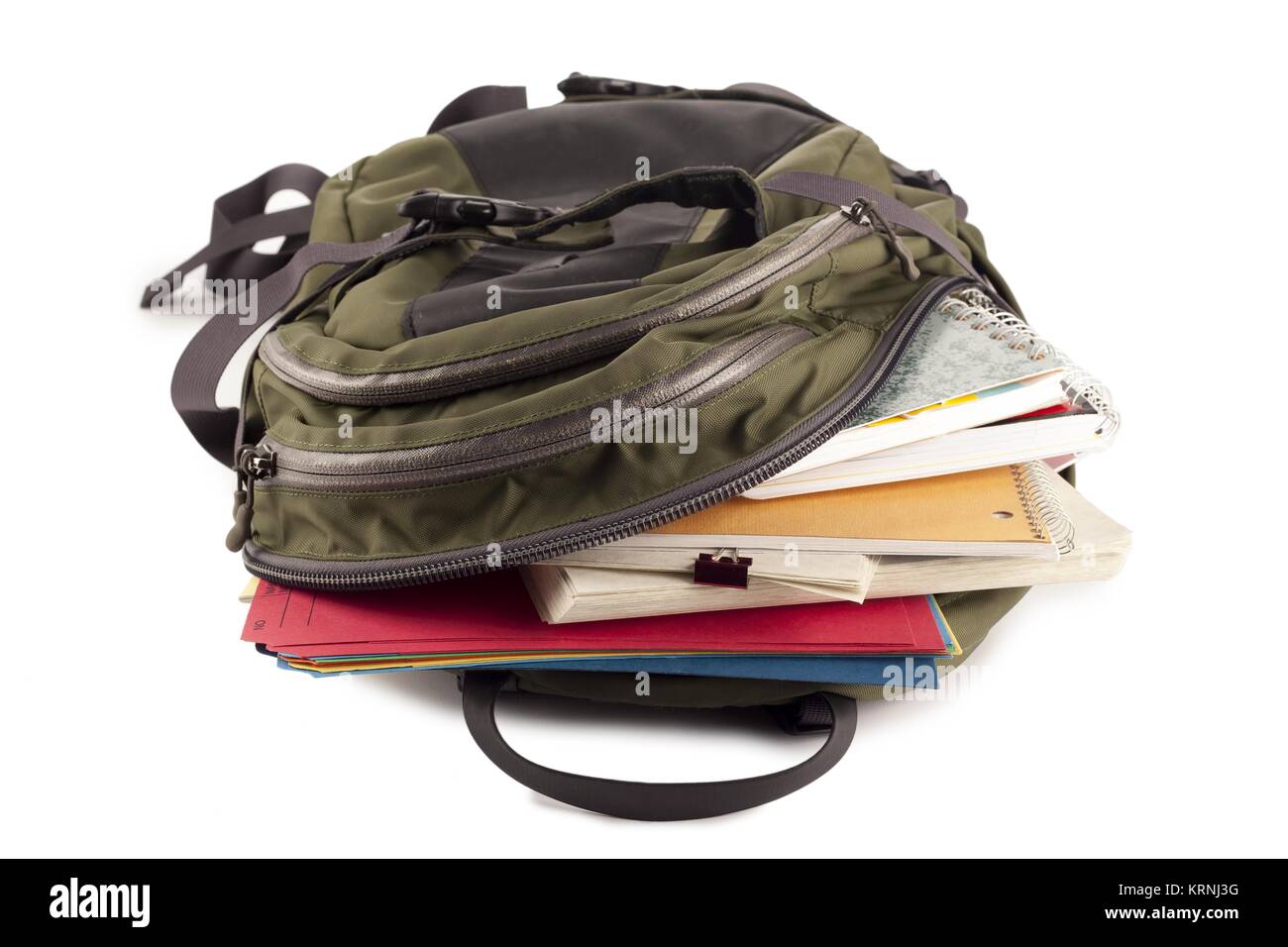 Bag of school materials hi-res stock photography and images - Alamy